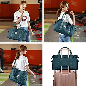 Travel Duffel Bag,Sports Tote Gym Bag,Shoulder Weekender Overnight Bag for Women