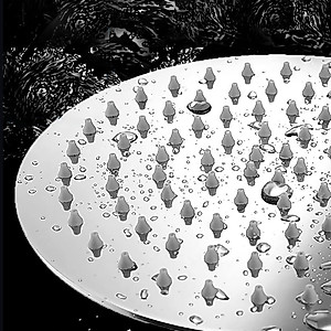 Katezon 8 Inch Rain Shower Head, Ultra-Thin Design, High Pressure Large Flow Stainless Steel Rainfall Shower Head, Waterfall Showerhead Universal Wall Ceiling Mount, California Certified (Chrome)