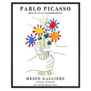 Pablo Picasso Poster - 8x10 Picasso Wall Art - Pablo Picasso Prints - Gallery Wall Art - Bouquet of Peace - Flowers - Museum Poster