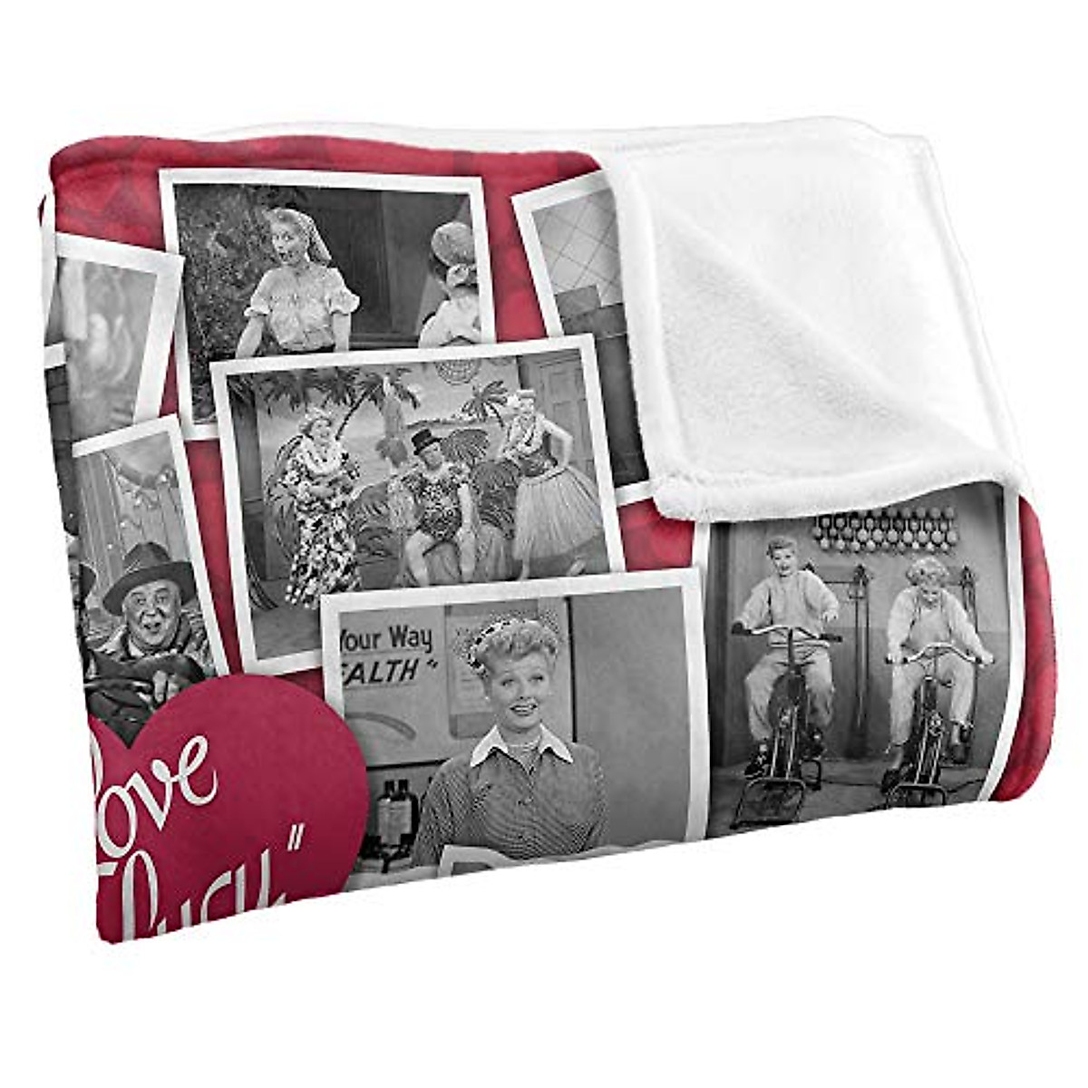 Trevco I Love Lucy Time After Time Silky Touch Super Soft Throw Blanket 36" x 58"
