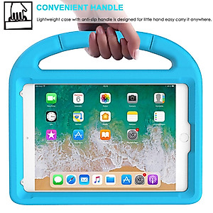 SUPLIK Kids Case for iPad Mini 5/4/3/2/1 (7.9"), Durable Shockproof Protective Handle Bumper Stand Cover with 2*Screen Protectors for 7.9 inch Apple iPad Mini 5th/4th/3rd/2nd/1st Generation, Blue
