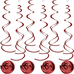 Graduation Party Decorations 2023 Maroon Gold FSU Graduation Graduation Party Supplies Accessories Burgundy Gold Hanging Swirls 15pcs Class of 2023 Maroon Gold for Background Ceiling Home Classroom Graduation Decorations