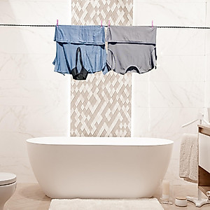 Clothes Lines for Hanging Clothes Outside Bungee Cord Portable Travel Clothesline Retractable Clothesline with Hooks and Suction Cups Camping Accessories Cruise for Indoor Home Camping Travel