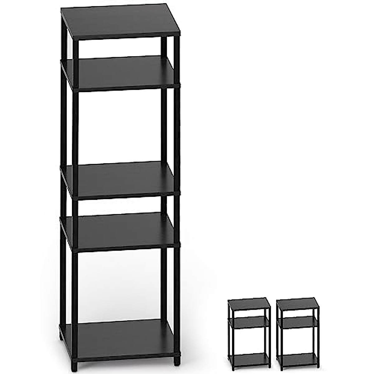 MINOSYS End Table Nightstand Bedside Table, Night Stand Accent Table for Couch, Living Room, Bedroom, Black, Easy Assembly.