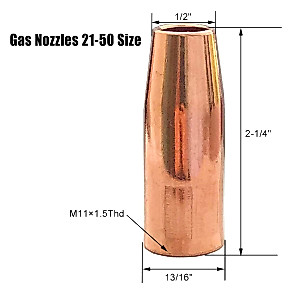 46pcs Mig welding gun parts kit .035" for Lincoln Magnum 100L and Tweco Mini/#1 style standard，40pcs Contact Tips 11-35 0.035" + 3pcs gas nozzles 21-50 1/2" + 3pcs gas diffusers 35-50