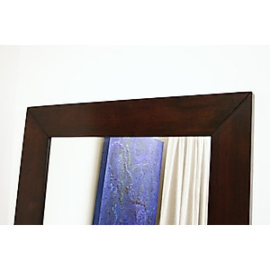 Baxton Studio Doniea Dark Brown Wood Frame Modern Mirror, Rectangle