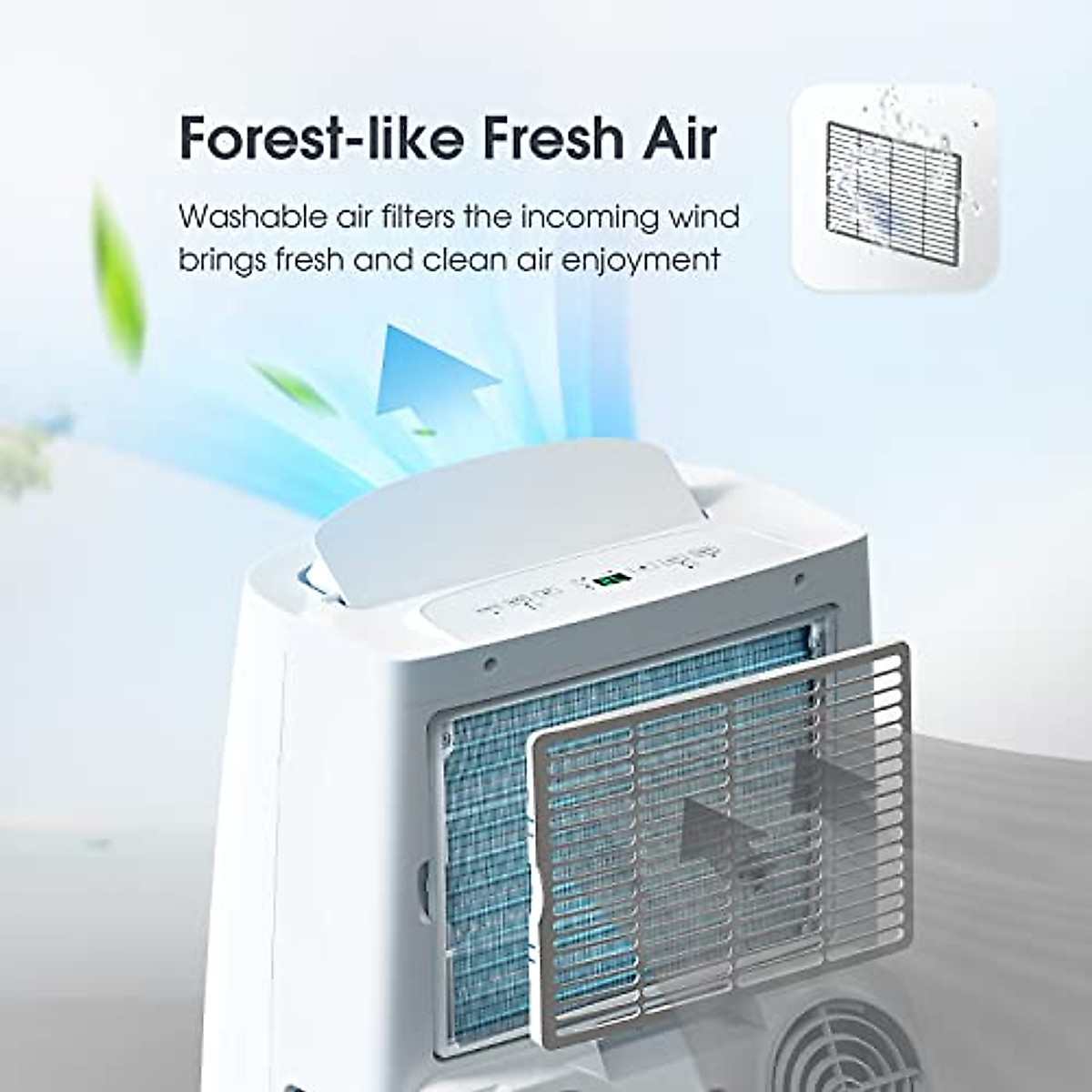 Portable Air Conditioner - Rintuf 2022 14000 BTU Portable AC Unit, Cools Rooms up to 700 Sq.ft, Also as Dehumidifier & Fan, with 24H Timer Remote Control Window Kit Exhaust Hose for Home Living Rooms Bedroom