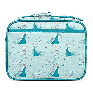 Simple Modern Disney Kids Lunch Box for Toddler | Reusable Insulated Bag for Girls | Meal Containers for School with Exterior and Interior Pockets | Hadley Collection | Frozen Elsa's Snowflake