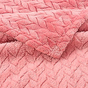 Fuzzy Baby Blanket or Throw Blanket for Girl or boy, Soft Warm Cozy Fleece Plush Sherpa Blanket, Nursery Receiving Swaddling Blankets for Bed, Crib, Stroller, Travel (XXS/24×32", Coral Pink)