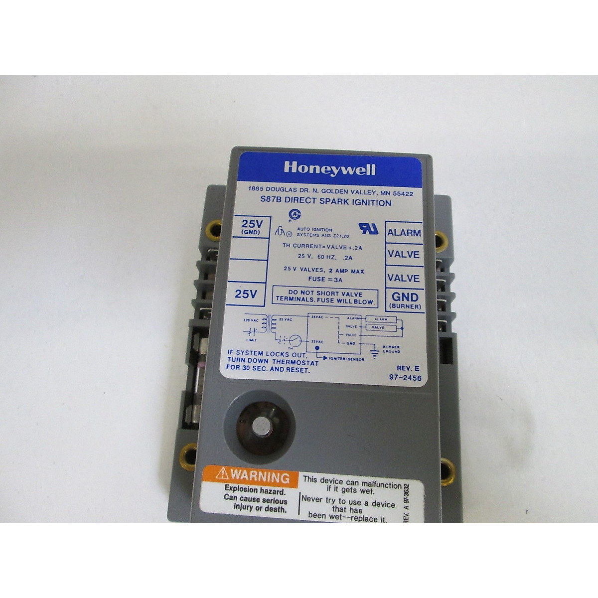 Honeywell, Inc. S87B1008 Direct Spark Ignition Module, 6 sec Trial Time