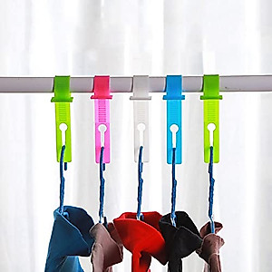 STOBAZA Color Wind Clothes for Slip Spacer Non- Fixing Hanger Pole Creative Ring Proof Outdoor Exquisite Skid-Proof Off Clothing Buckle Practical Accessories Pp Retaining Cloth-Drying