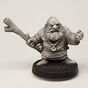 Stonehaven Male Dwarven Wizard Miniature Figure (for 28mm Scale Table Top War Games) - Made in US