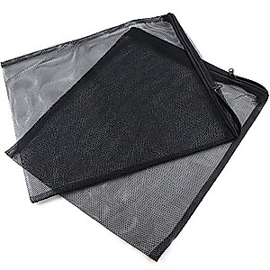 AQUA KT Aquarium Filter Mesh Media Bag Net Reusable for Fish Tank Activated Carbon, Biospheres, Ceramic Rings, Black, Pack of 6