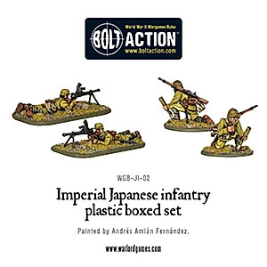 Warlord Bolt Action Imperial Japanese Infantry 1:56 WWII Military Wargaming Figures Plastic Model Kit, Small