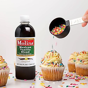 Molina Mexican Natural Vanilla Blend with Pure Vanilla Extract, 33.86 Fl Oz. (2 Pack of 16.9oz Bottles)