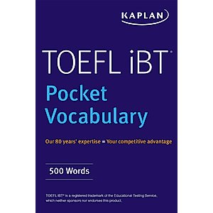 TOEFL Pocket Vocabulary: 600 Words + 420 Idioms + Practice Questions (Kaplan Test Prep)