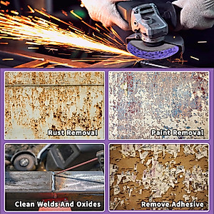 12Pcs Strip Discs Stripping Wheel, 4-1/2"x 7/8" Inch Stripping Wheel for Angle Grinder Clean and Remove Paint Coating Rust Welds Oxidation