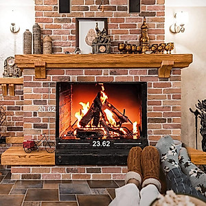 Gas Fireplace Logs 10pcs Fake Fireplace Logs Faux Electric Fireplace Logs for Gas Fireplace Insert, Large Ceramic Wood Fake Fire Logs for Outdoor Fire Pit Firebowl Indoor Fireplace Decoration