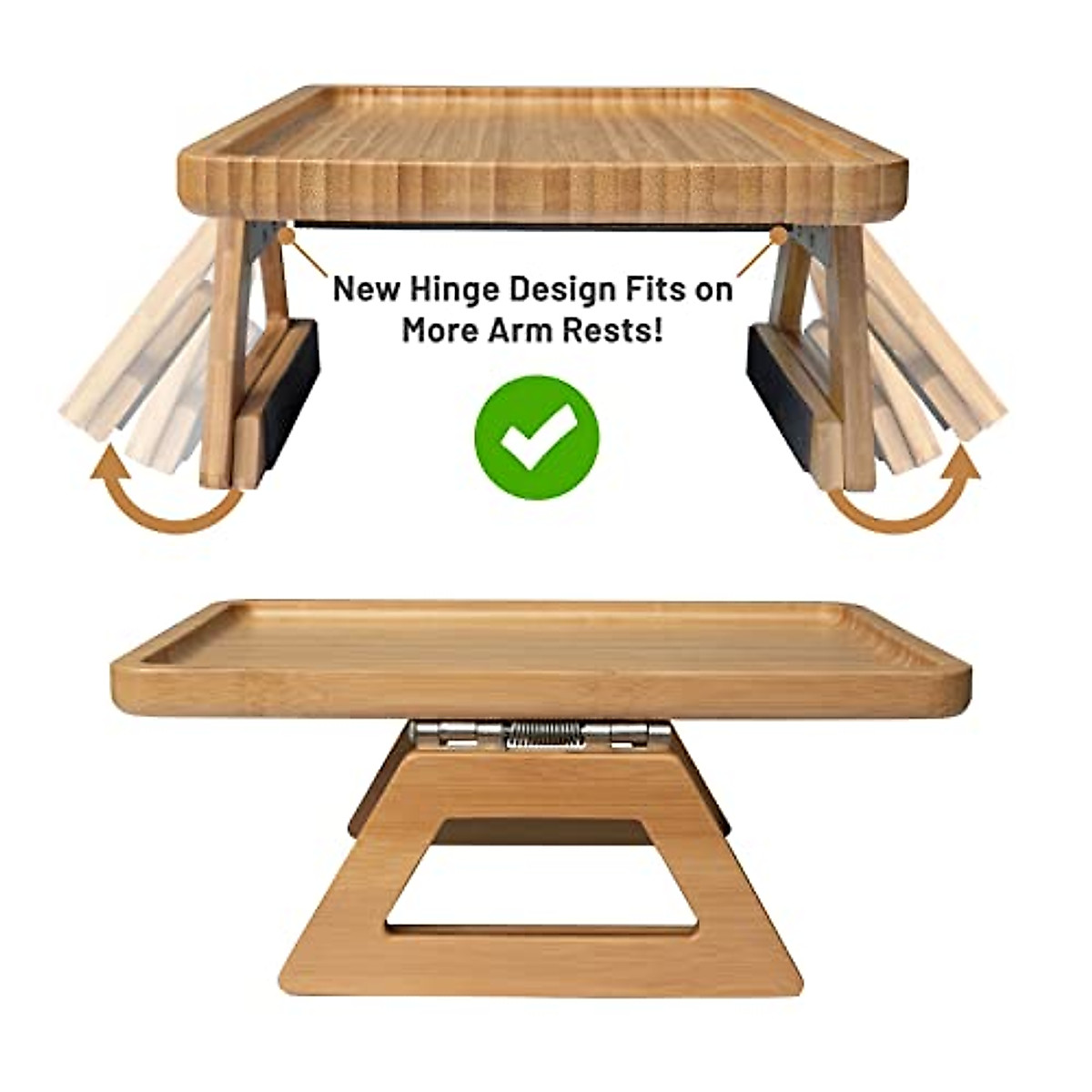 Shamrock Home Arm Table Clip On Tray Sofa Table for Wide Couches. Couch Arm Tray Table, Portable Table, TV Table and Side Tables for Small Spaces. Stable Sofa Arm Table for Eating and Drink Table