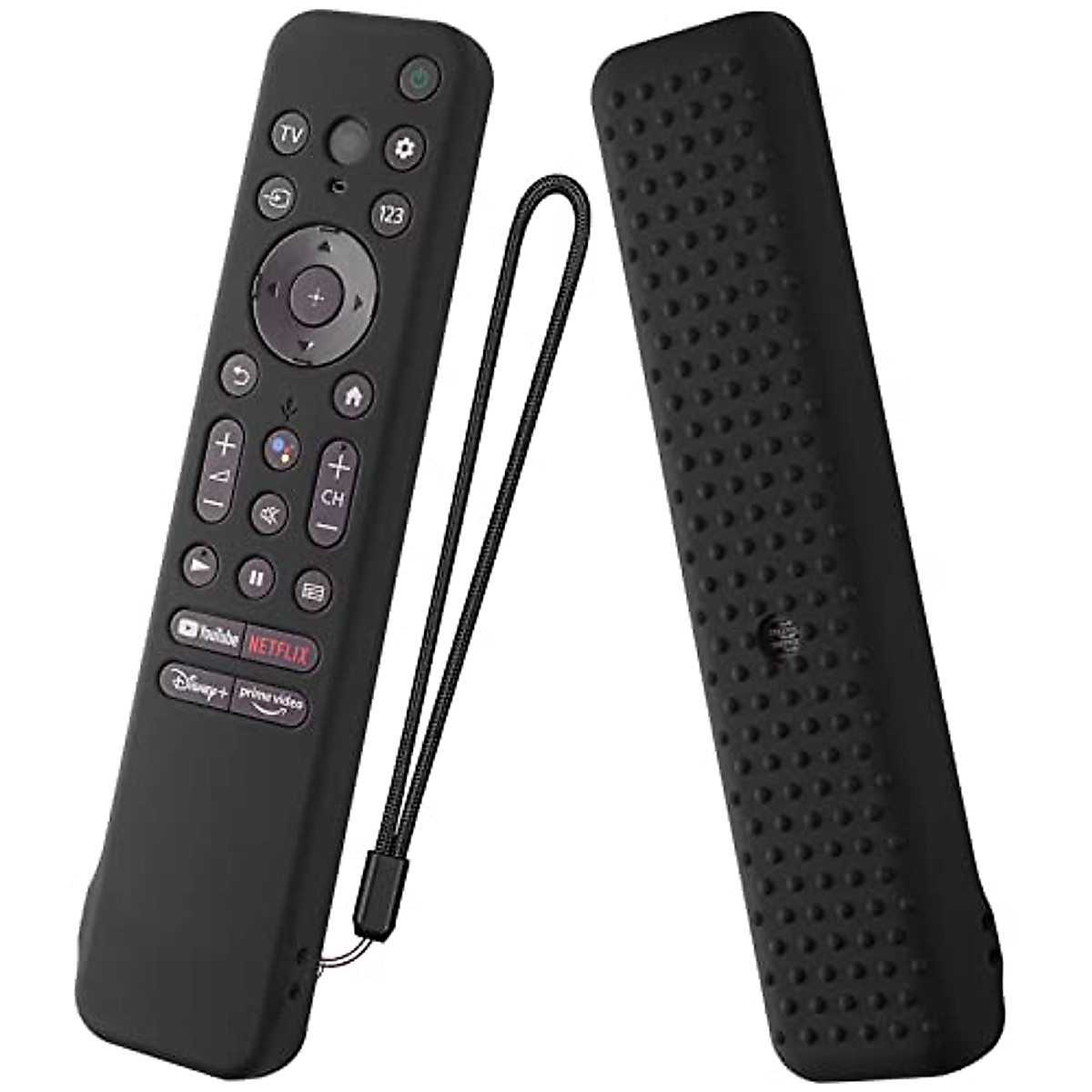 Silicone Cover for Sony RMF-TX800U RMF-TX900U Voice Remote Contorl 2022, Anti-Shock Protective Case Compatible with Sony 4K Ultra HD TV X80K X90K X95K Series Remote(Black)