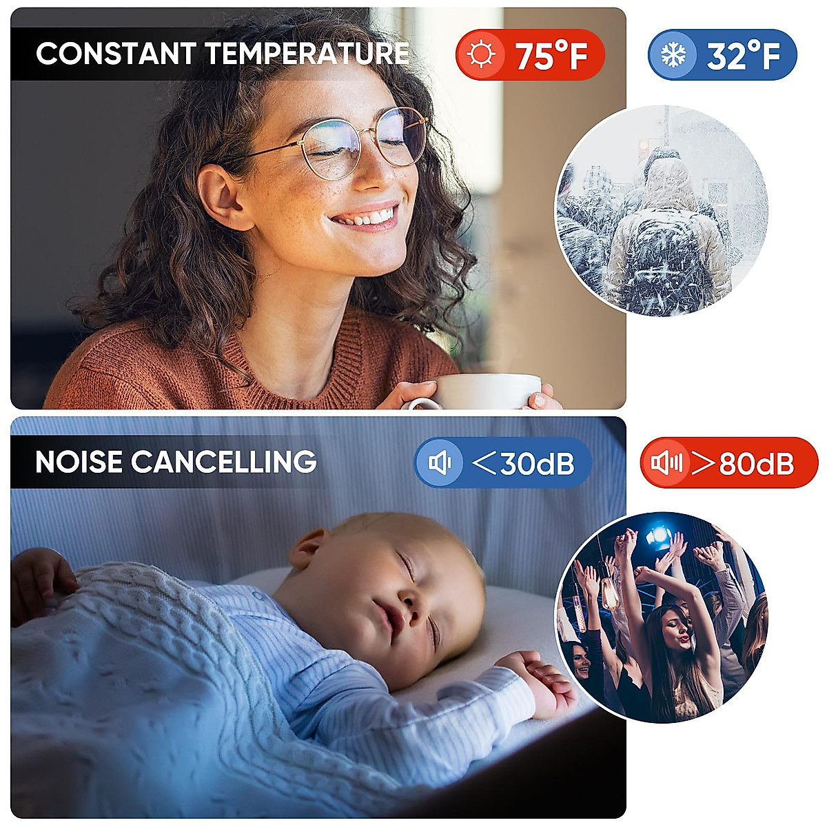 MOYENNE 2 Pack Door Draft Stopper, Door Sweeps for Exterior Doors, Under Door Sealers for Bottom of Door, Weather Stripping, 2.3" W x 47" L (Brown)