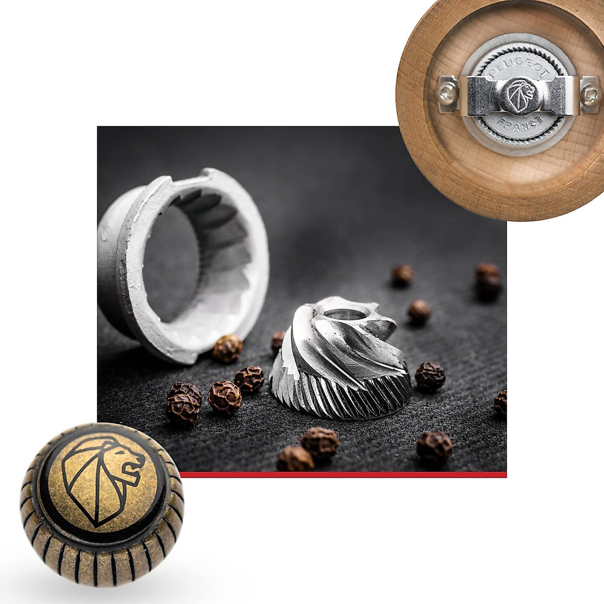 Peugeot Bistro Antique gift box, Distressed Beechwood 4 inch Salt Mill