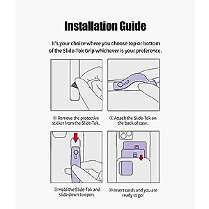 GOOSPERY SlideTok Compatible Case with iPhone 12/12 Pro Card Holder Phone Finger Band Loop Stretch Grip Kickstand 2 Card Storage Dual Layer Protective Bumper Wallet Cover - Purple