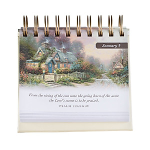 DaySpring - Thomas Kinkade Painter of Light: An Inspirational DaySpring DayBrightener - Perpetual Calendar with Encouraging Scripture from the King James Bible (23460)
