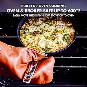 GreenPan Chatham Black Prime Midnight Hard Anodized Healthy Ceramic Nonstick, 12" Frying Pan Skillet with Lid, PFAS-Free, Dishwasher Safe, Oven Safe, Black