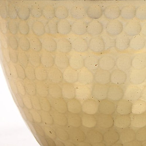 Hosley Gold Metal Hammered Lemon Thyme Scented Candle 4.5 Inch Diameter Ideal GIFT for Bridal Weddings Parties Special Events Spa and Aromatherapy P1