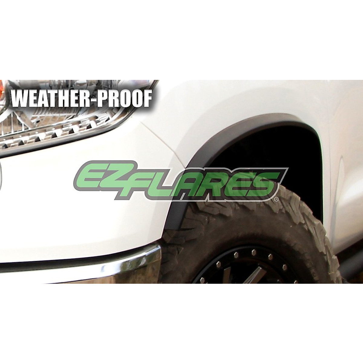 EZ Flares - Universal Offroad Flexible Foam Rubber Fender Flares 1-inch Extension