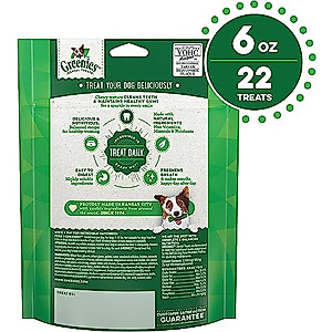 2 Pack - Greenies Treats for Dogs (5-15 lbs/2-7 kg) Mini Treat-Pak-Teenie 6 oz