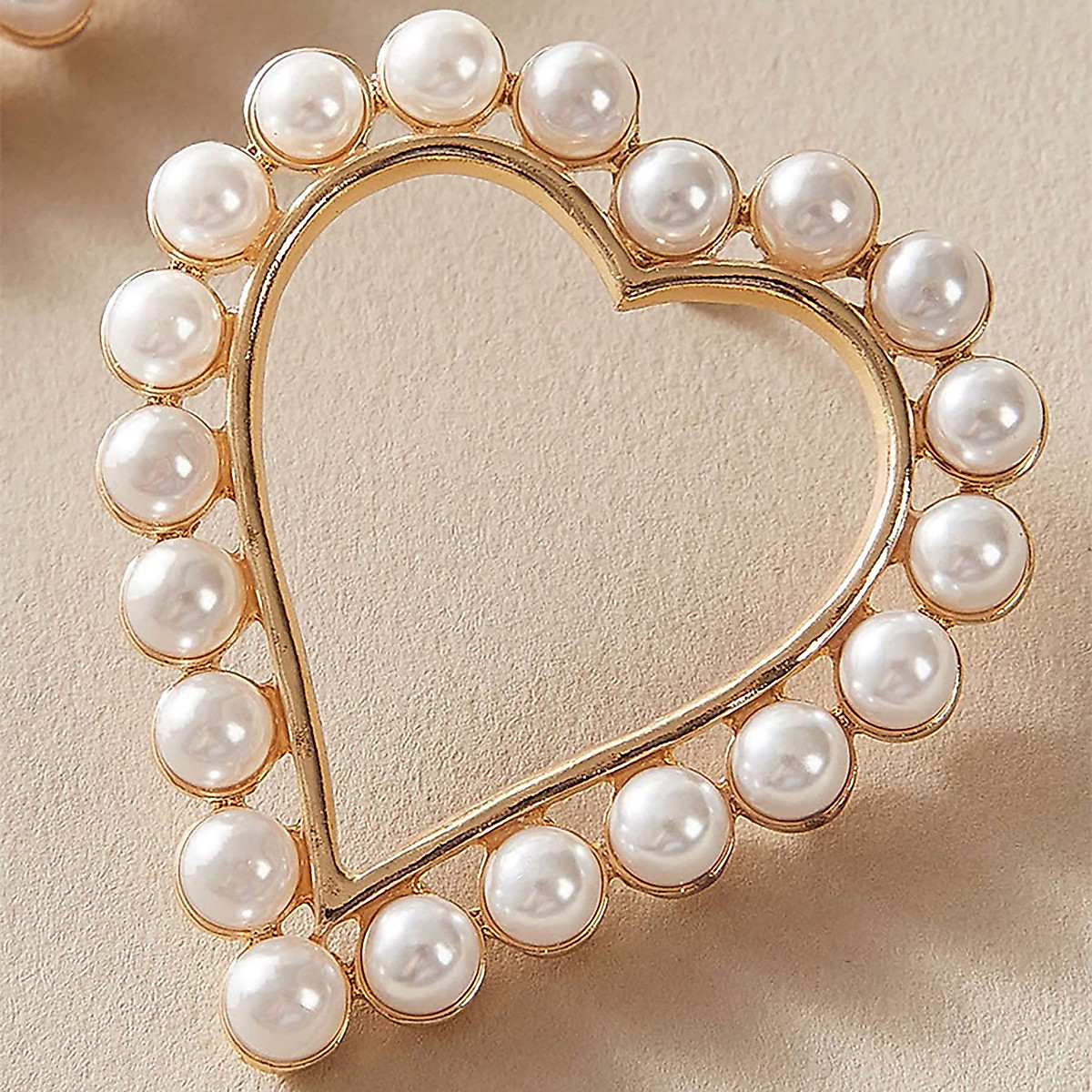 BUAJIUBUA Heart Earrings Beaded Heart Earrings for Women Cute Earrings