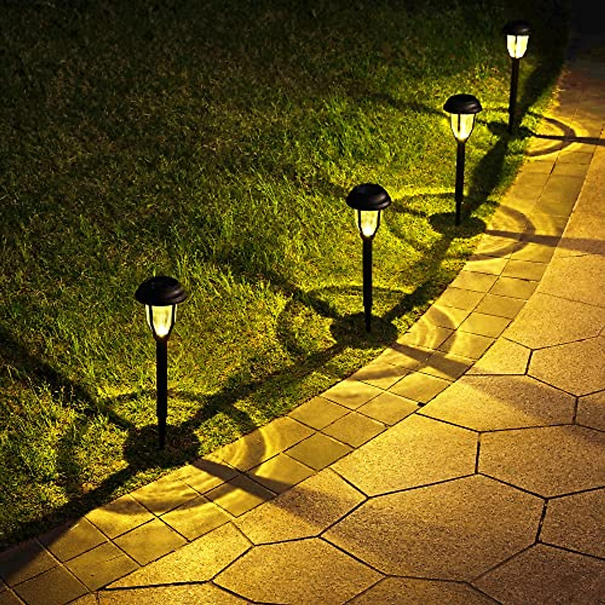 SOLPEX 8 Pack Solar Pathway Lights, Solar Path Lights Waterproof, Solar Garden Lights Outdoor for Garden, Yard, Pathway, Landscape, Walkway and Driveway (Warm White)
