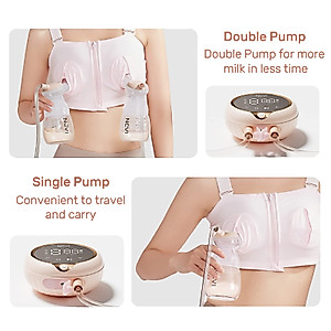 NCVI 8100 Double Electric Breast Pump with 4 Modes, 9 Levels, Anti-Backflow, 24/28mm Flanges, Touch Panel, LED Display, Ultra-Quiet