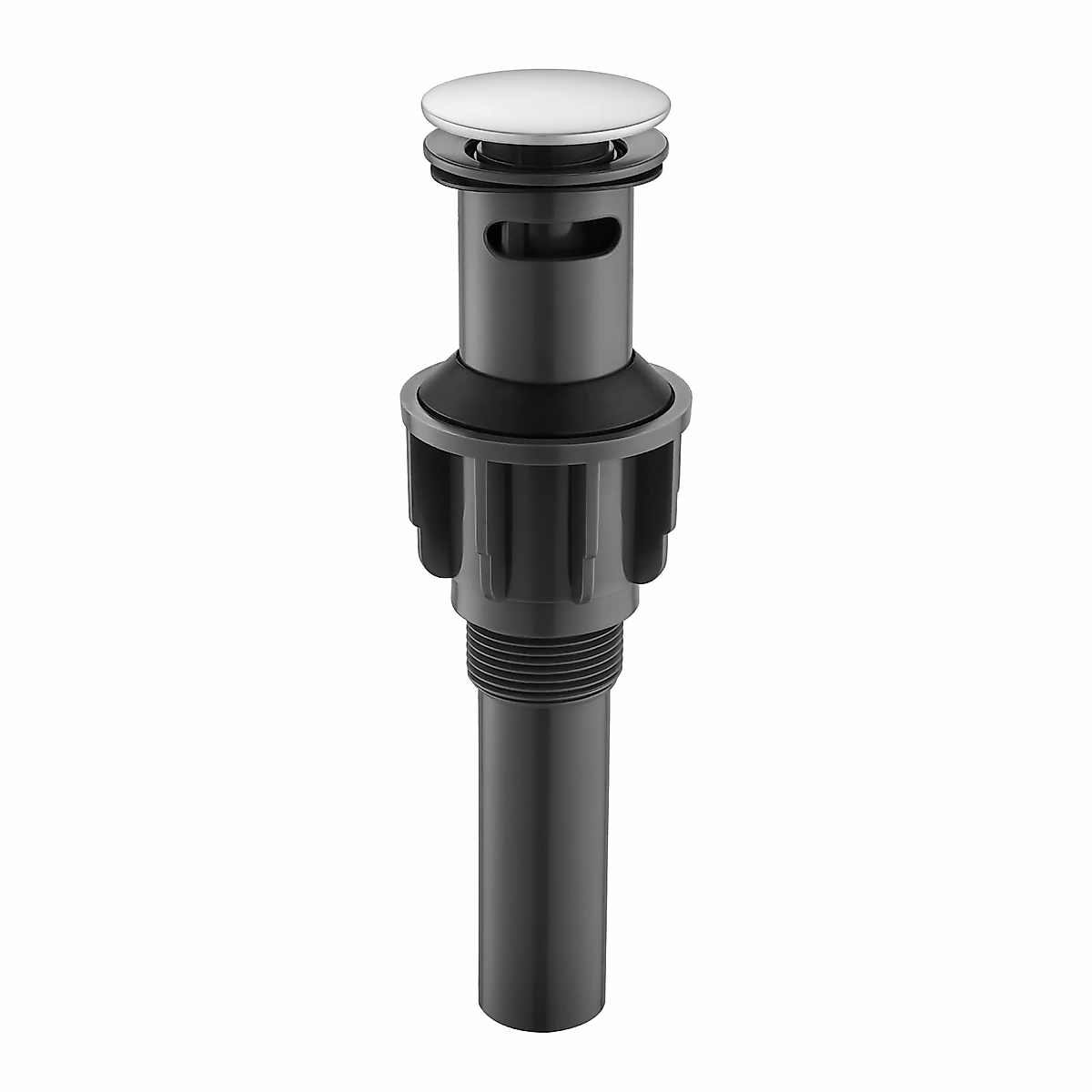 Cinwiny Bathroom Sink Drain,ABS Pop Up Drain Stopper for Vessel Lavatory Vessel Sink, Universal Kitchen Basin Pop-up Drain, Vanity Sink Drain Assembly,Polished Chrome,With Overflow