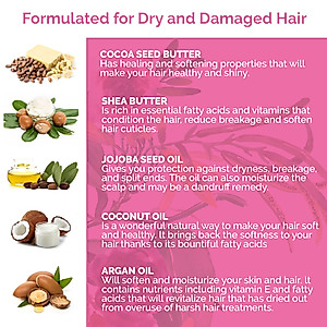 Solid Shampoo and Conditioner Bar - Eco Friendly Hair Care, Dry and Damaged Hair Treatment, Rose and Vanilla Scented, Jojoba Oil, Argan Oil For Hair, Zero Waste, 3 In 1 Shampoo, Hydrating Set 2 Bars