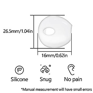 EKIND 4 Pcs Ear Cover Tips Anti-Slip Silicone Soft Replacement Sport Earbud Tips Compatible for iPhone 7 / 6S / 6 Plus / 5S / 5C / 5 Headphones Earphones Protective Accessories Tips (Clear)