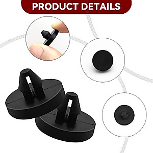 QUICTO 4 PCS Brake Pedal Stop Pad, Brake Pedal Brake Light Switch, Brake Switch Stop, Automotive Truck Automotive Brake Pedal Pad, Clutch Pedal Brake 90541-06036 (Black)