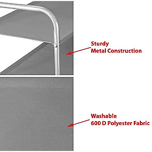 Simple Houseware 4-Tier Shoe Rack Storage Organizer 20-Pair, Grey