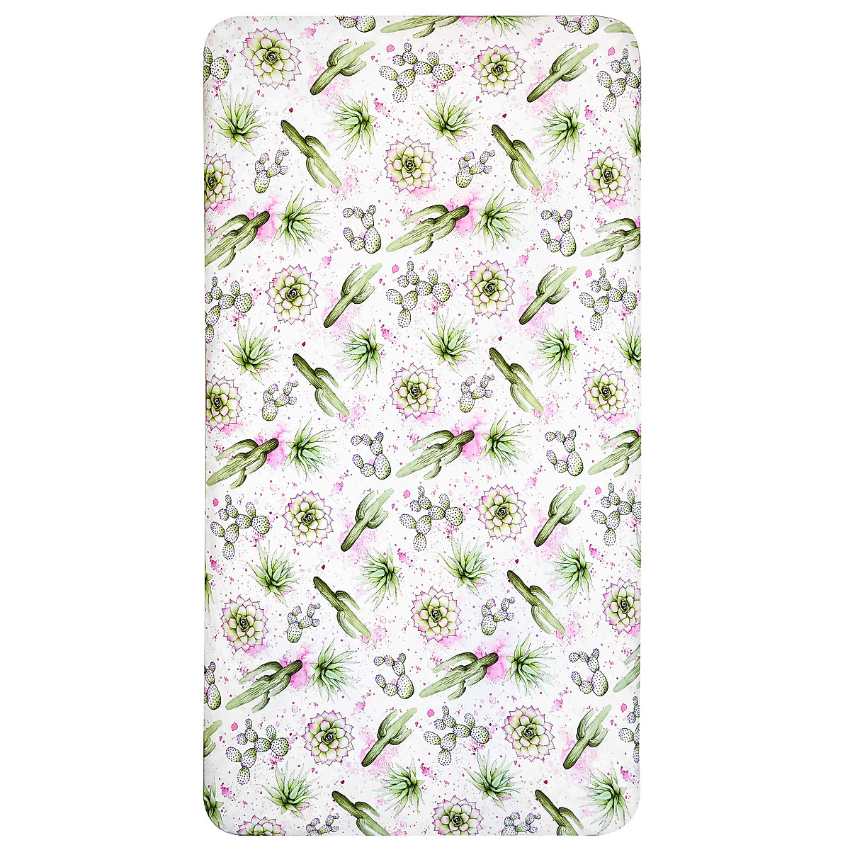 Cactus Design Crib Sheet | Extra Soft Jersey Knit Cotton | Southwest Theme