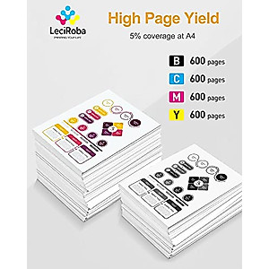 LeciRoba LC75 Ink Cartridges for Brother lc75 Ink Cartridge and LC79 XL LC71 Ink cartridges for MFC-J7510DW MFC-J6910DW MFC-J835DW MFC-J430W MFC-J6510DW MFC-J280W (8 Black,4 Cyan,4 Magenta,4 Yellow)