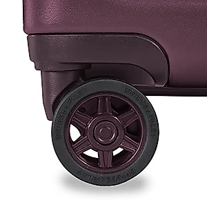 Briggs & Riley Sympatico Hardside Medium Spinner Luggage, Plum, 27-Inch Checked