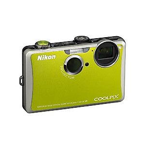 Nikon Coolpix S1100pj 14 MP Digital Camera with 5x Wide Angle Optical Vibration Reduction (VR) Zoom and 3-Inch LCD and Built-in Projector (Green)