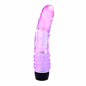 Vibrator Dildo Jelly Multi Speed Unisex Adult Sex Toy for Men Women Sexual Stimulation Pleasure Performance(Purple)