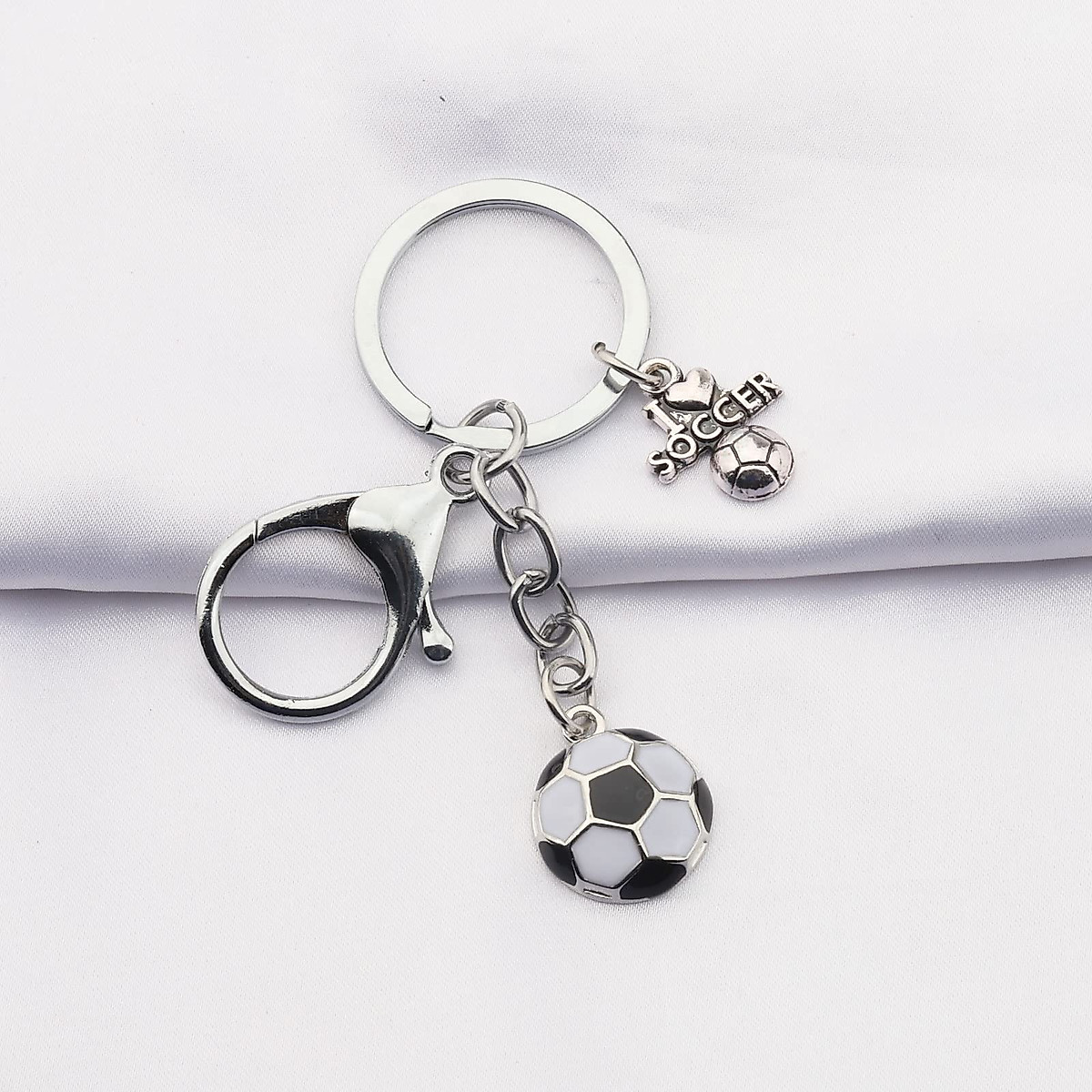 WSNANG Soccer Gift Soccer Coach Keychain TV Show Inspired Gift Soccer Keyring for Soccer Lover Gift (Soccer Keychain)
