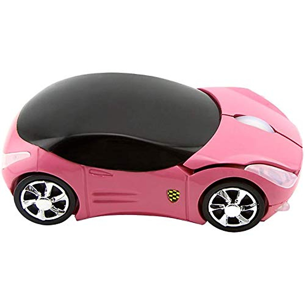 Wireless Mouse Cute Sport Car Shape Mouse Optical Ergonomic Gaming Mice Mini Small Office Mouse Gift for Boy Girl Men Women Kids Mom Dad with USB Receiver for PC Laptop Computer Mac,1600DPI 3 Buttons