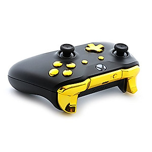 MODDEDZONE Custom Wireless UNMODDED Controller for Xbox One S/X and PC with Exclusive and Unique Designs - The Perfect Gaming Gift for Enthusiasts, Expertly Crafted in the USA - Black/Gold