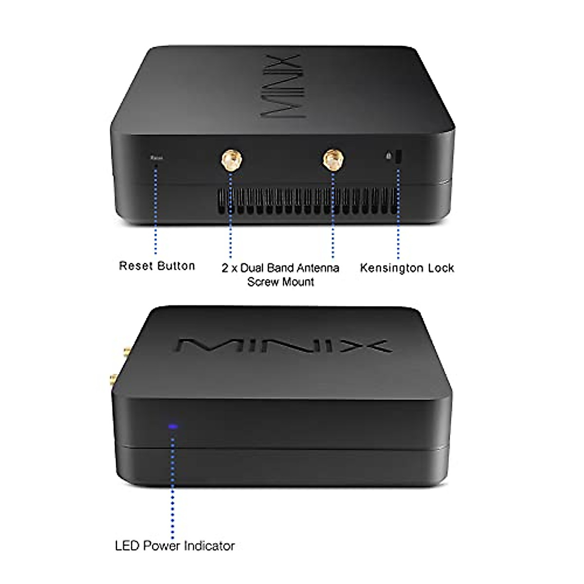 MINIX NGC-5, Intel i5-8279U Mini PC 8GB/256GB M.2 NVMe SSD, Triple 4K @ 60Hz Display/HDMI 2.0/ USB-C/DP/2xGigabit Ethernet/4USB 3.1. Support 4G LTE, SSD (SATA), Auto Power On