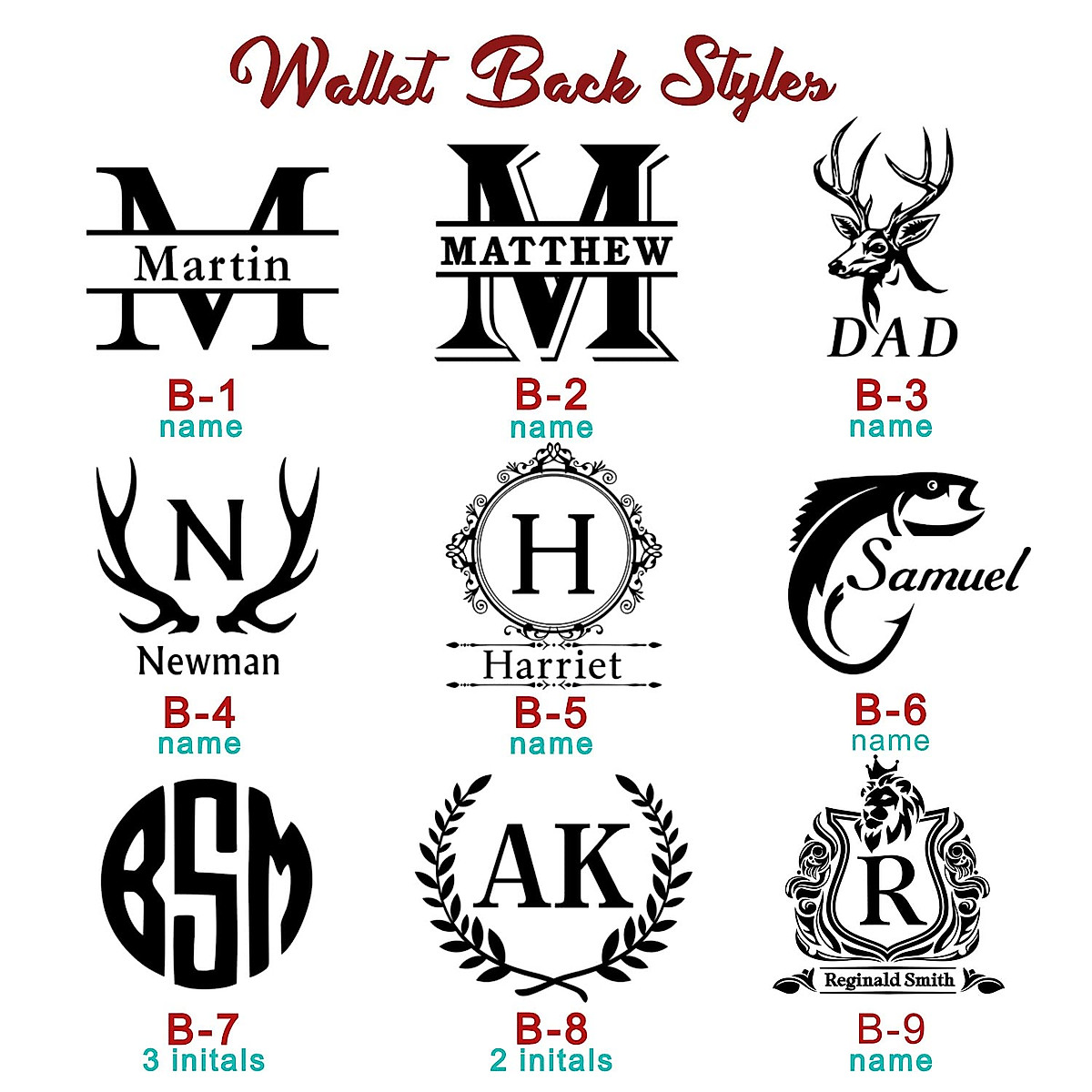 awofer Personalized Mens Wallet, Custom Photo Wallet for Men, Perfect Mens Gift, Boyfriend Gift, Father's Day Gift, Groomsmen Gift, Son Gift